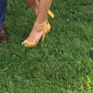 Shoes | Mustard Yellow Chunky Pumps | Poshmark